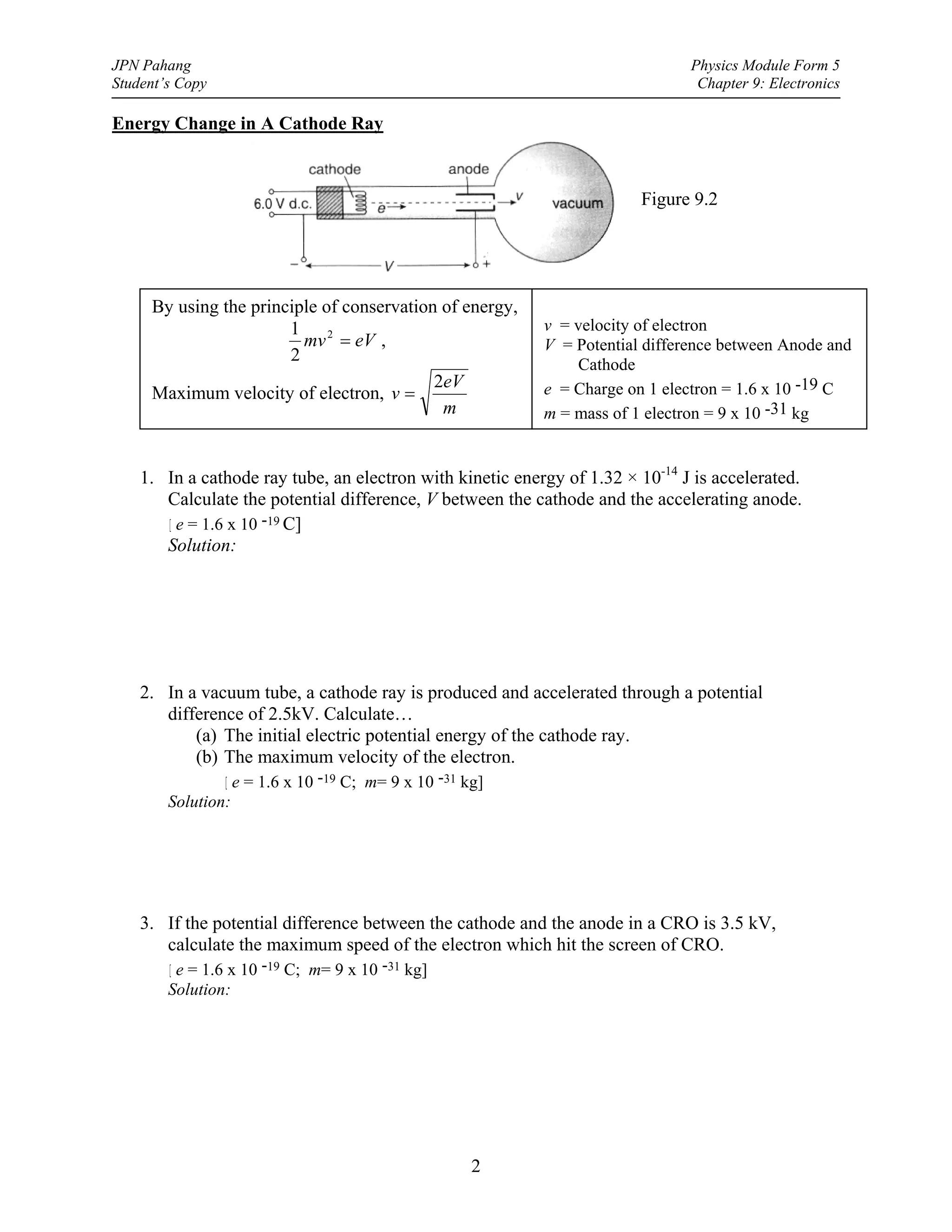 SPM PHYSICS FORM 5 electronics | PDF
