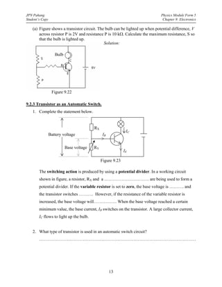 SPM PHYSICS FORM 5 electronics | PDF