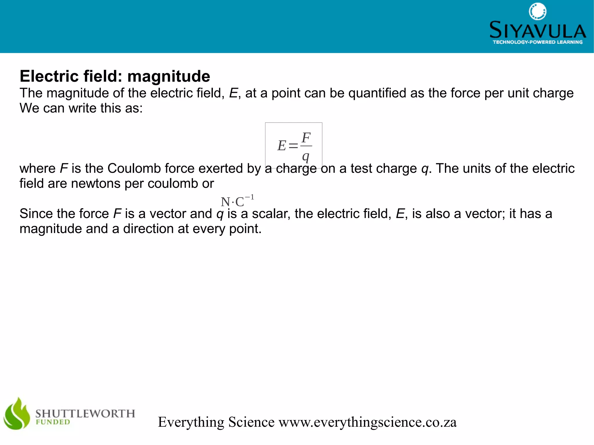 Electrostatics - grade 11 | ODP