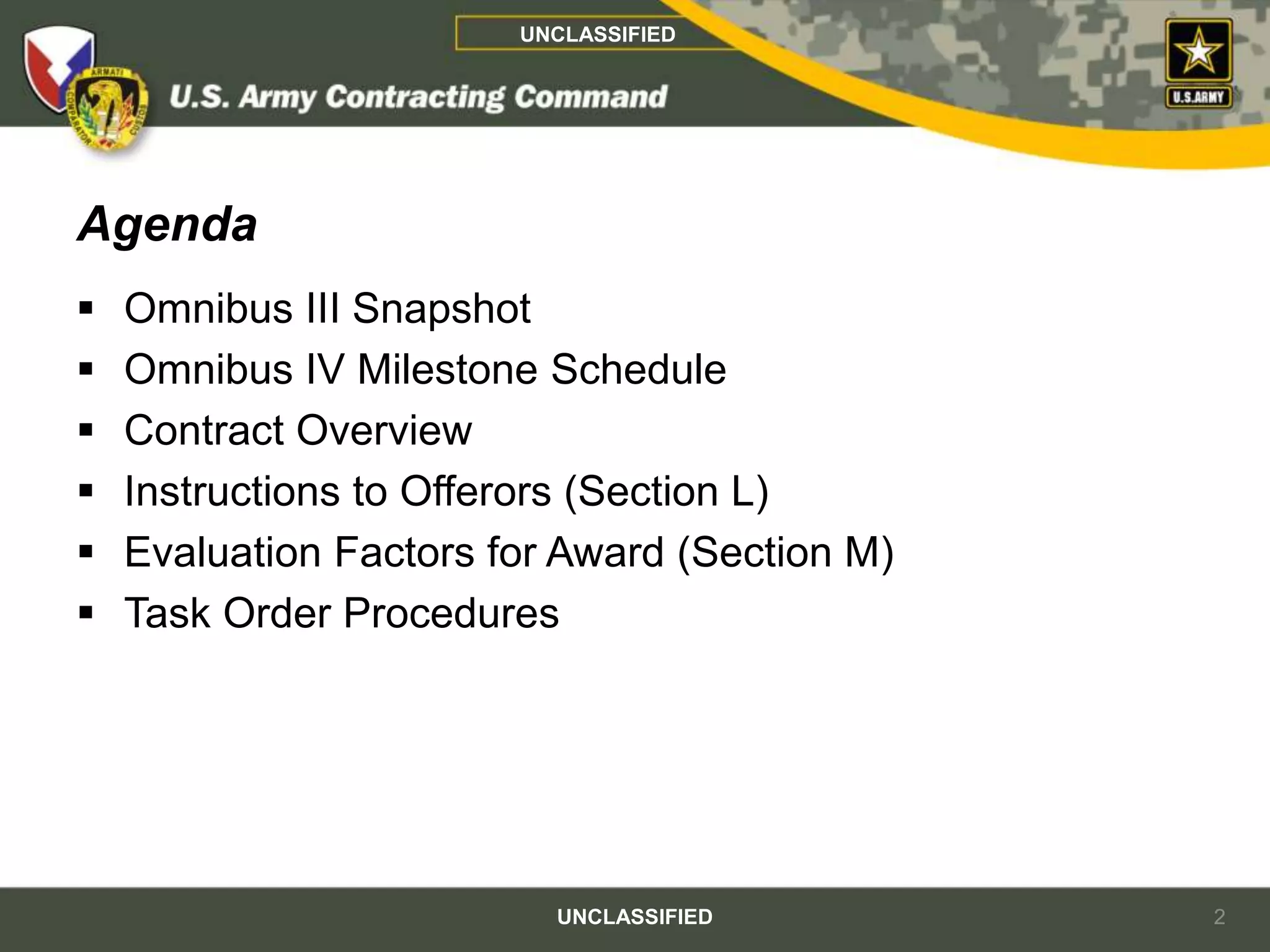 COBRA/Omnibus 4 Industry Day 2016- OMNIBUS IV CONTRACT OVERVIEW | PPTX ...