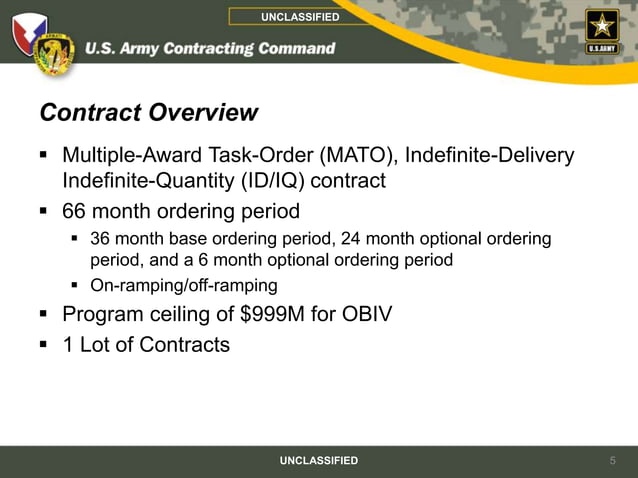 COBRA/Omnibus 4 Industry Day 2016- OMNIBUS IV CONTRACT OVERVIEW | PPTX ...