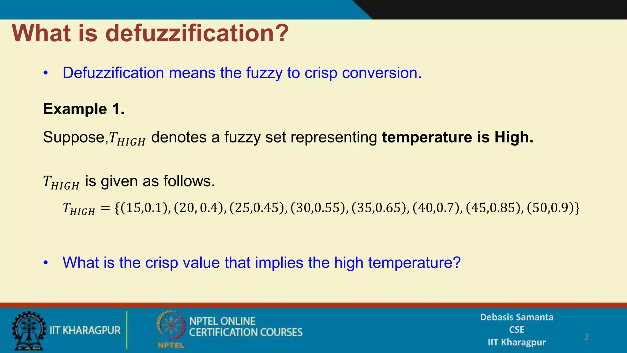 09-FL Defuzzyfication I.pptx | Programming Languages | Computing