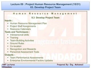 PMP Preparation - 09 Human Resource Management | PPT