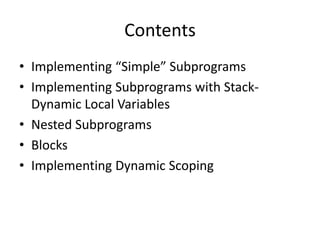 09 implementing+subprograms | PDF