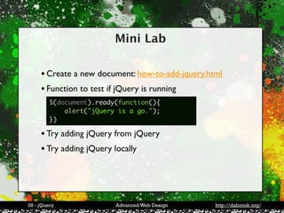 Introduction to jQuery - College Lecture | KEY
