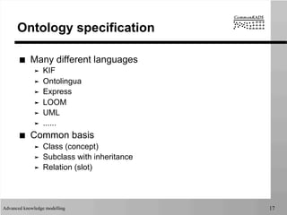 Advanced knowledge modelling | PDF