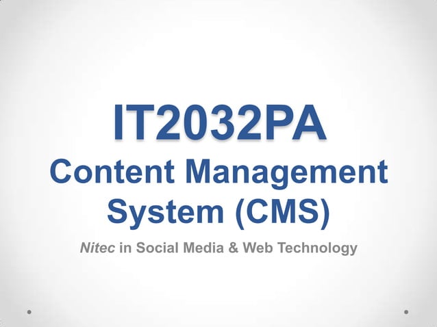 09.m3 cms cms-components | PPT