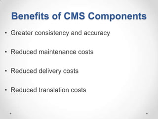 09.m3 cms cms-components | PPTX | Web Development | Internet