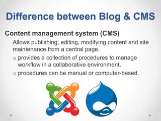 09.m3 cms cms-components | PPTX | Web Development | Internet
