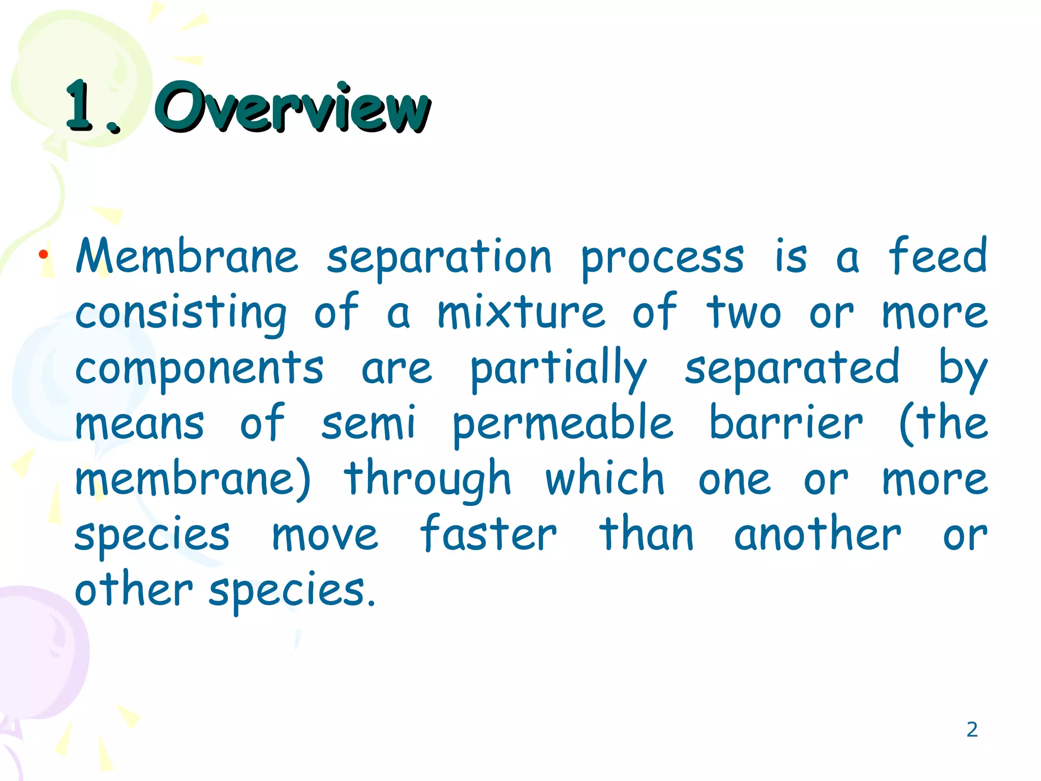 Membrane Separation Processes | PPT
