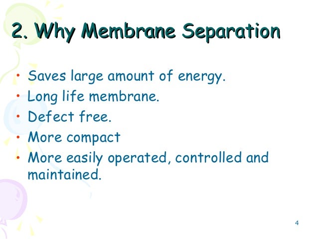 Membrane Separation Processes