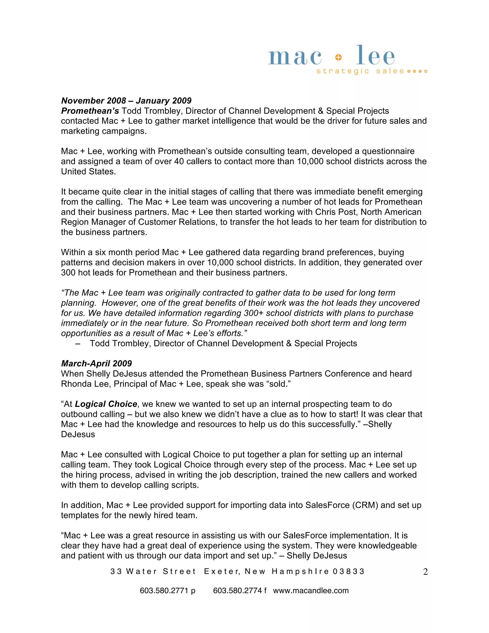 Promethean Case Study | PDF