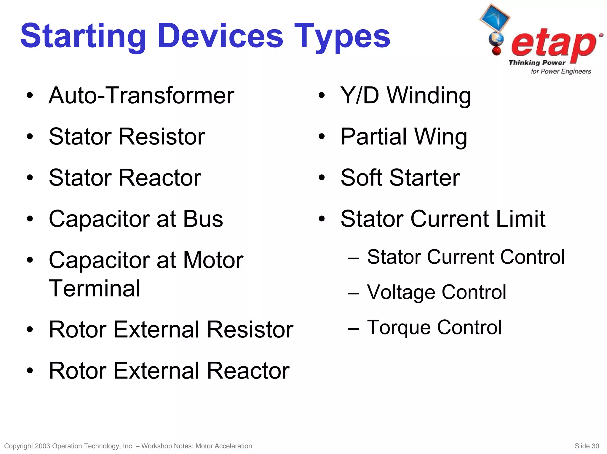 ETAP - 09 motor acceleration | PDF