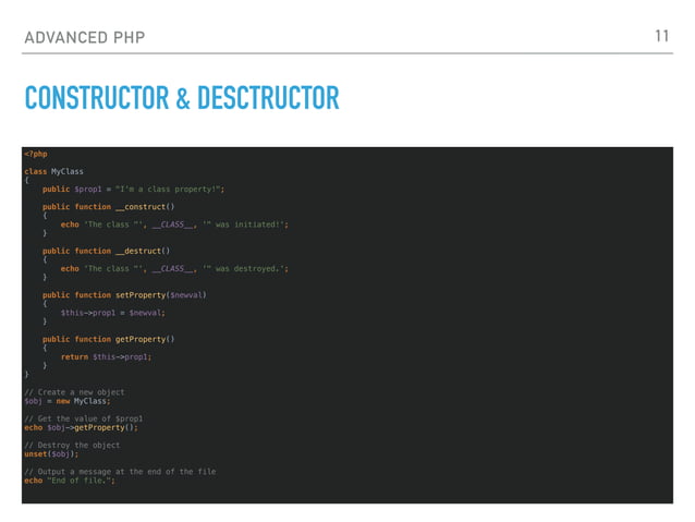 09 Object Oriented Programming in PHP #burningkeyboards | PPT