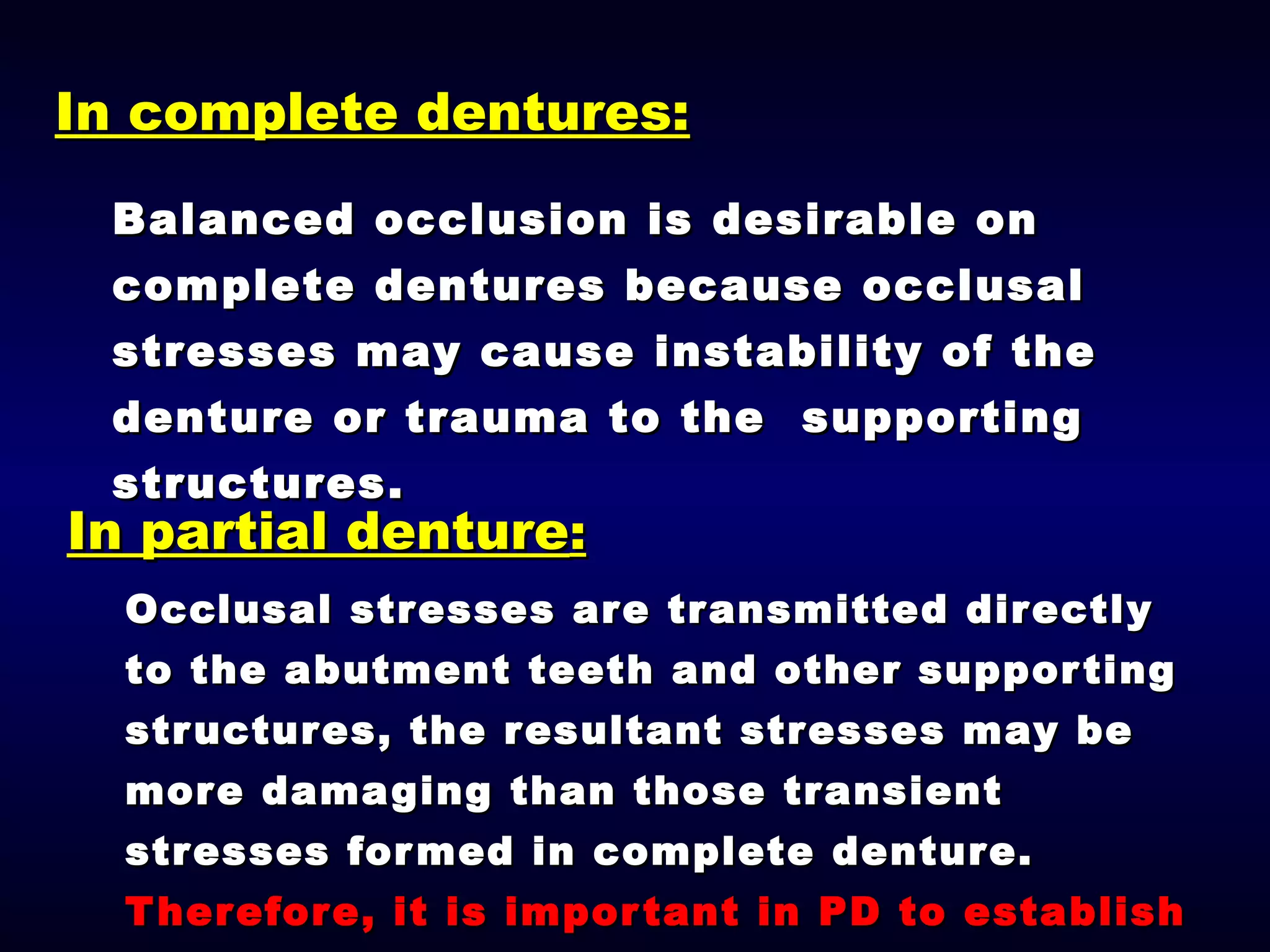 8- Occlusal Relationships for Removable Partial Dentures | PPT