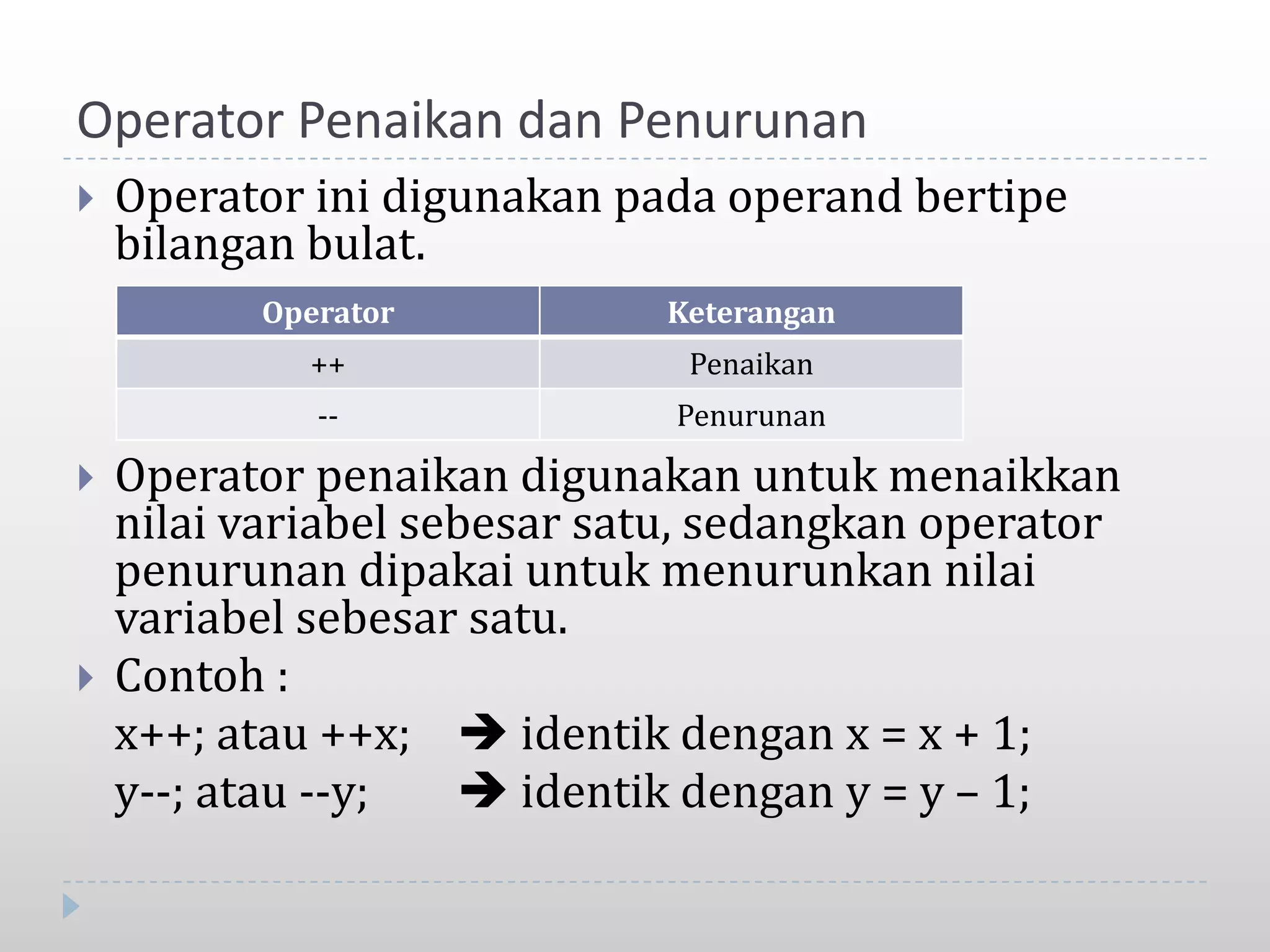 09 operator dan ungkapan part 1 | PPT