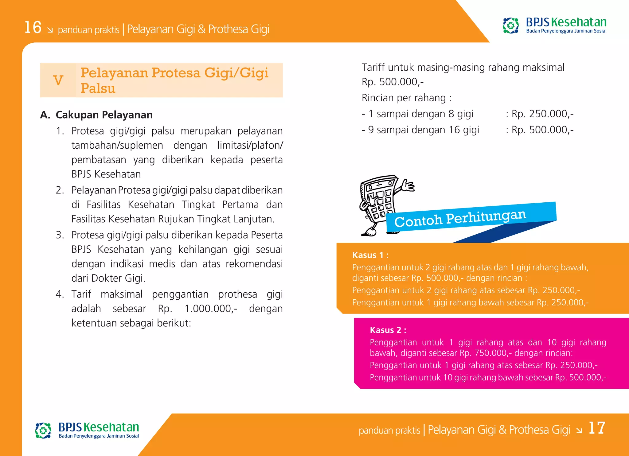 Buku Panduan Praktis BPJS Kesehatan - Pelayanan Gigi & Prothesa Gigi | PDF