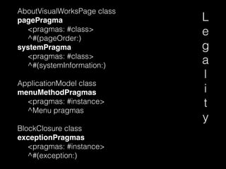 Pragmas: Literal Messages as Powerful Method Annotations | PPT