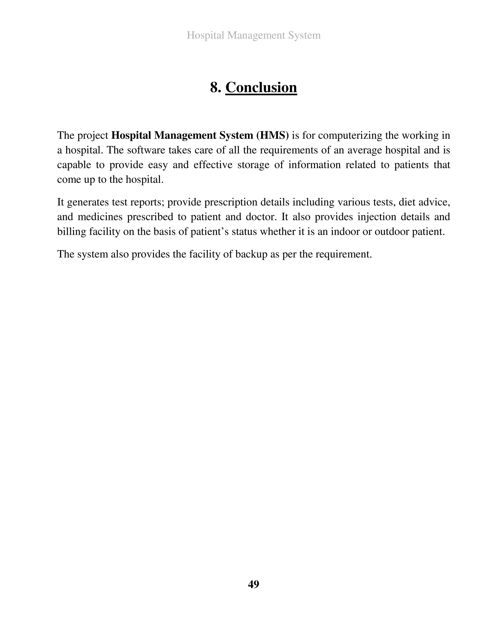 09.project hospital management system | PDF