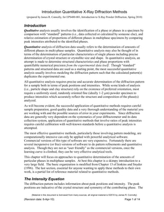 Introduction Quantitative X-Ray Diffraction Methods | PDF