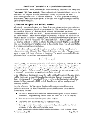 Introduction Quantitative X-Ray Diffraction Methods | PDF