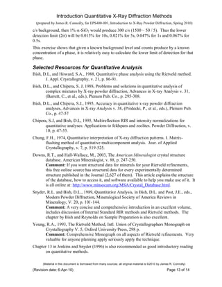 Introduction Quantitative X-Ray Diffraction Methods | PDF