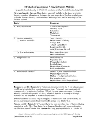 Introduction Quantitative X-Ray Diffraction Methods | PDF