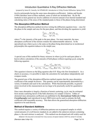 Introduction Quantitative X-Ray Diffraction Methods | PDF
