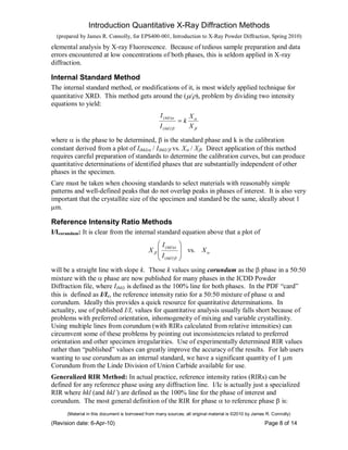 Introduction Quantitative X-Ray Diffraction Methods | PDF