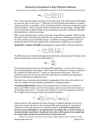 Introduction Quantitative X-Ray Diffraction Methods | PDF