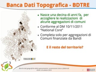 Toponomastica, numerazione civica e fabbricati nel Data Base ...