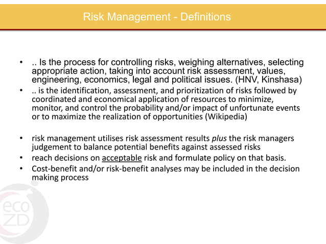 Risk management: Part 1 | PPT