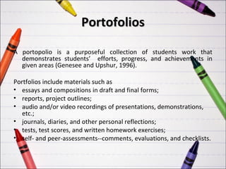 Beyond tests alternatives in assessment | PPT