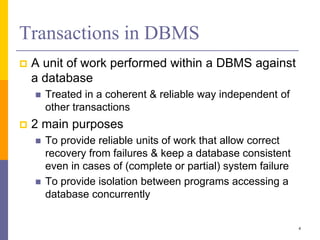 Transactions and Concurrency Control | PPTX