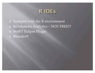 R Data Analysis Software | PDF