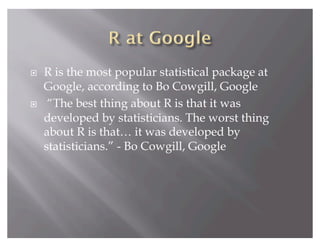 R Data Analysis Software | PPT