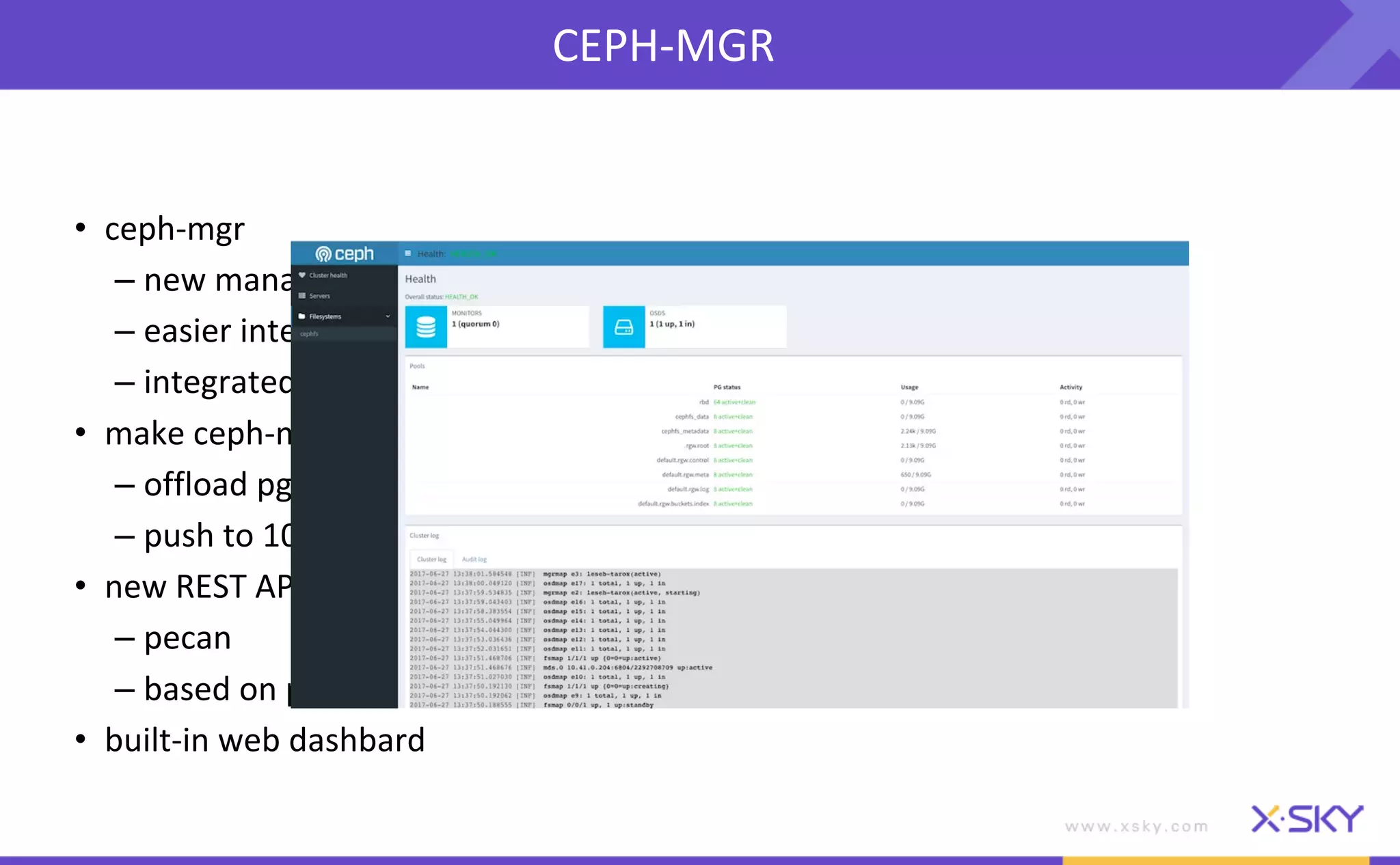 XSKY - ceph luminous update | PPT
