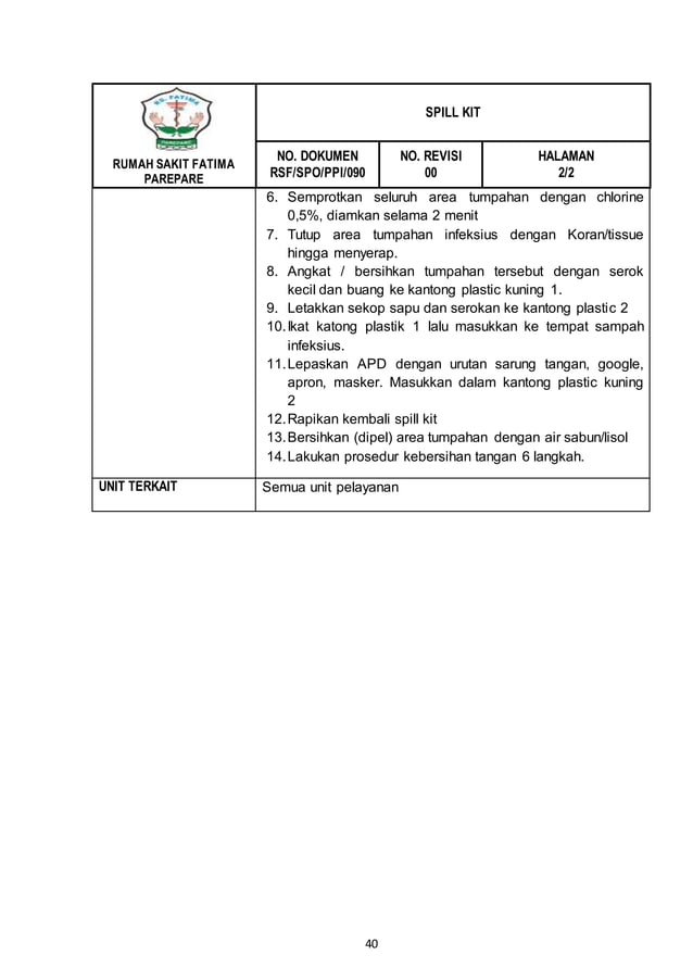 Contoh Full spo spill kit | DOCX