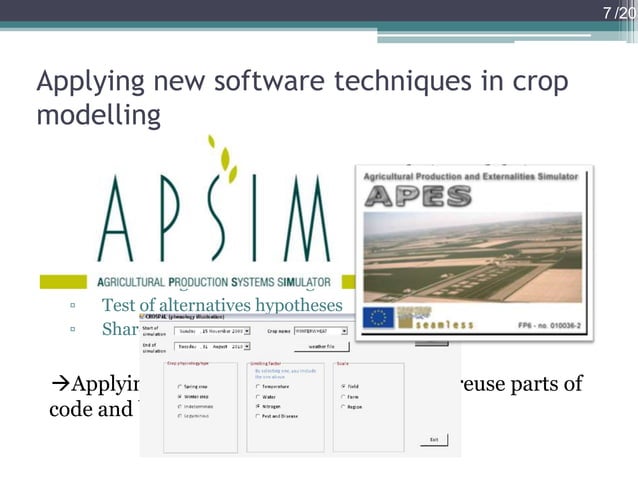 Designing Modular Frameworks For Crop Modelling Myriam Adam Ppt