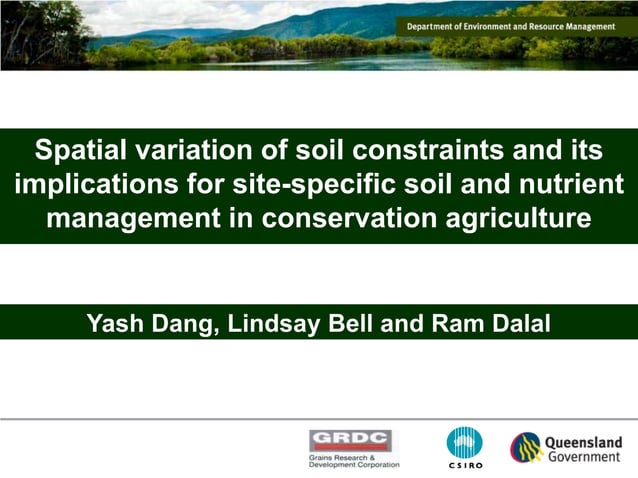 Spatial variation of soil constraints and its implications for site ...