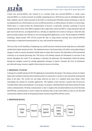 Design of Button Antenna for Wireless Body Network using HFSS | PDF