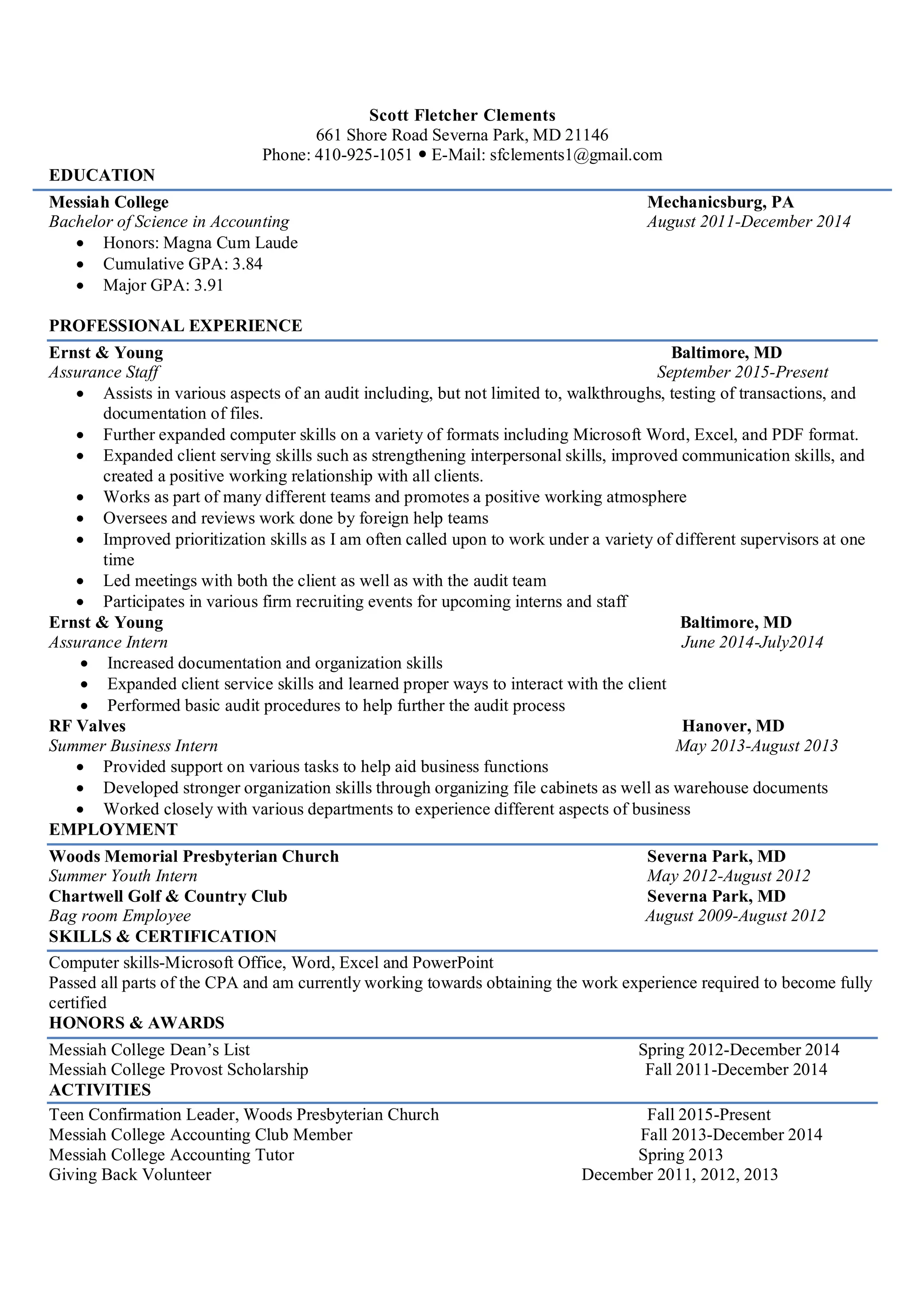 Scott Clements Resume | PDF | College Education | Education