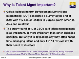 09 03 Iir Talent Mgmt (35 Slides) | PPT