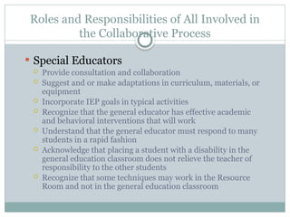 Fundamentals of Collaboration in Developing Co-Teacher Roles and ...