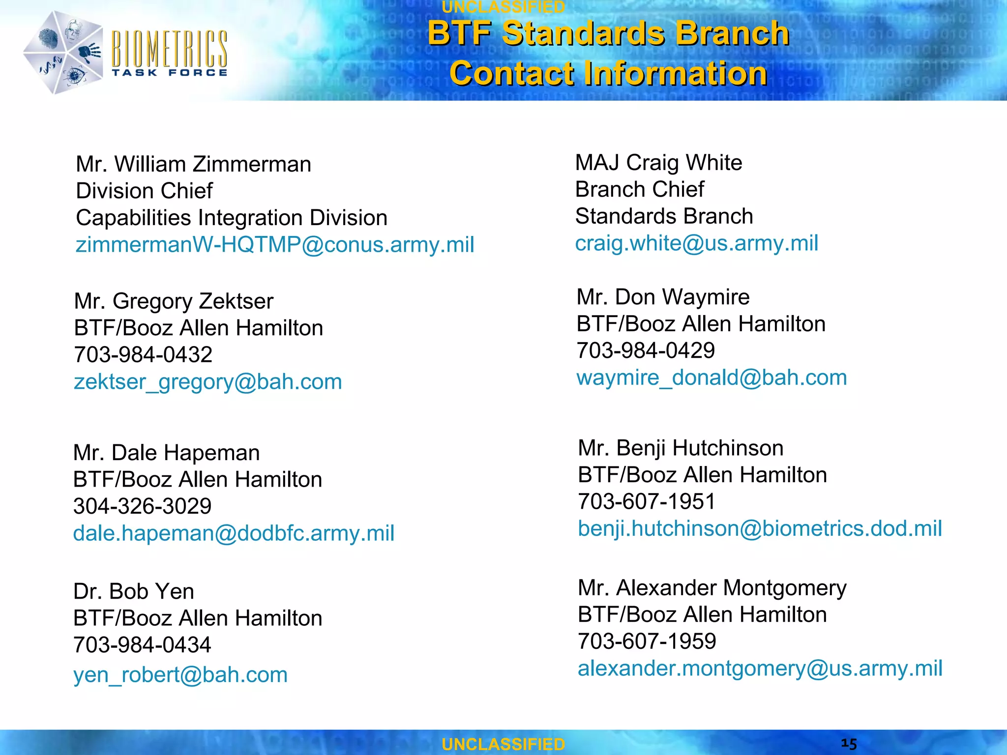 Role of Biometric Standards in IdM | PPT