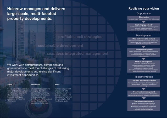 Halcrow Major Developments - Shaping The World | PPT