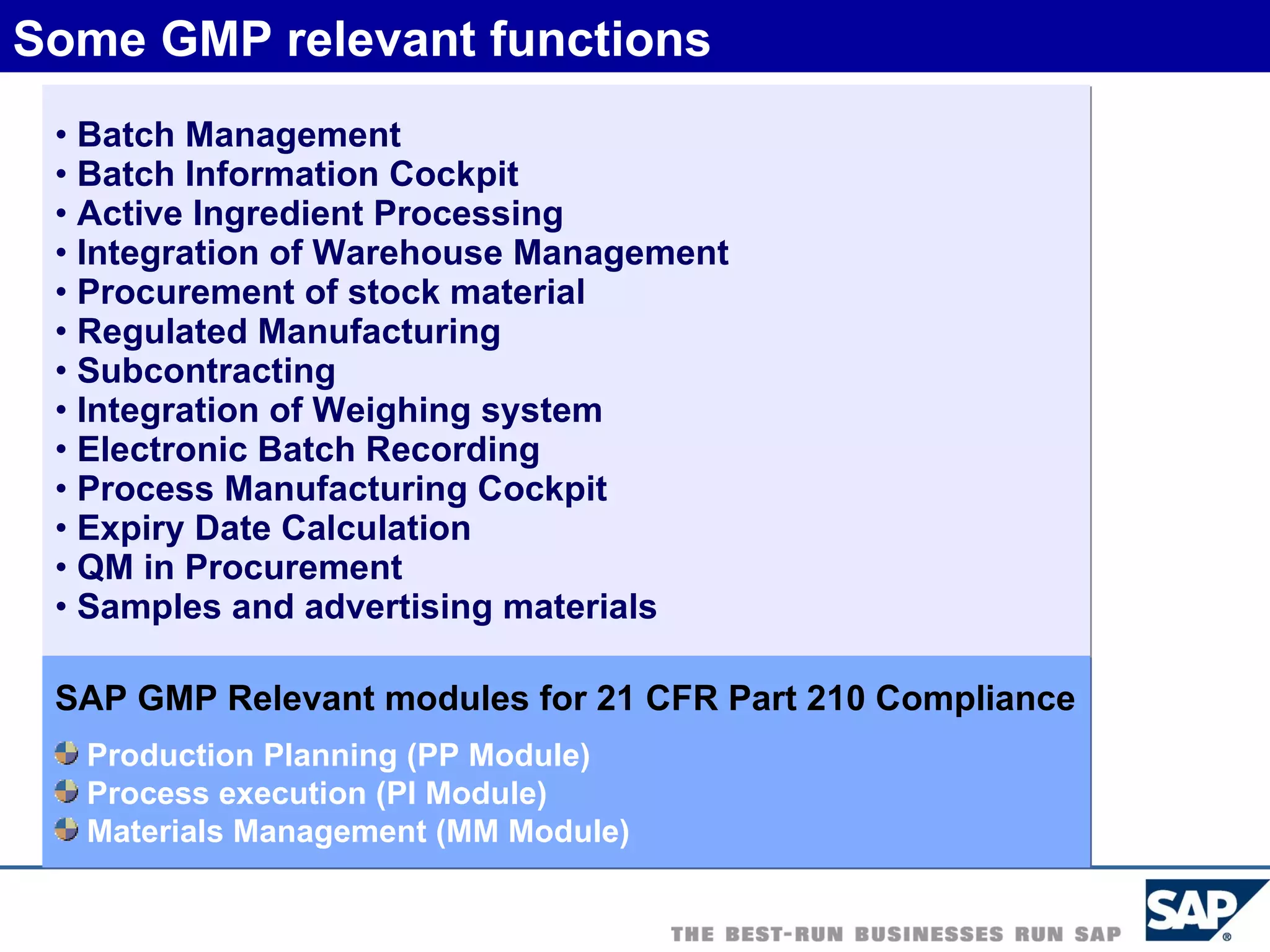 SAP in Pharmaceutical Industry | PPT