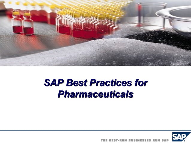 SAP in Pharmaceutical Industry | PPT