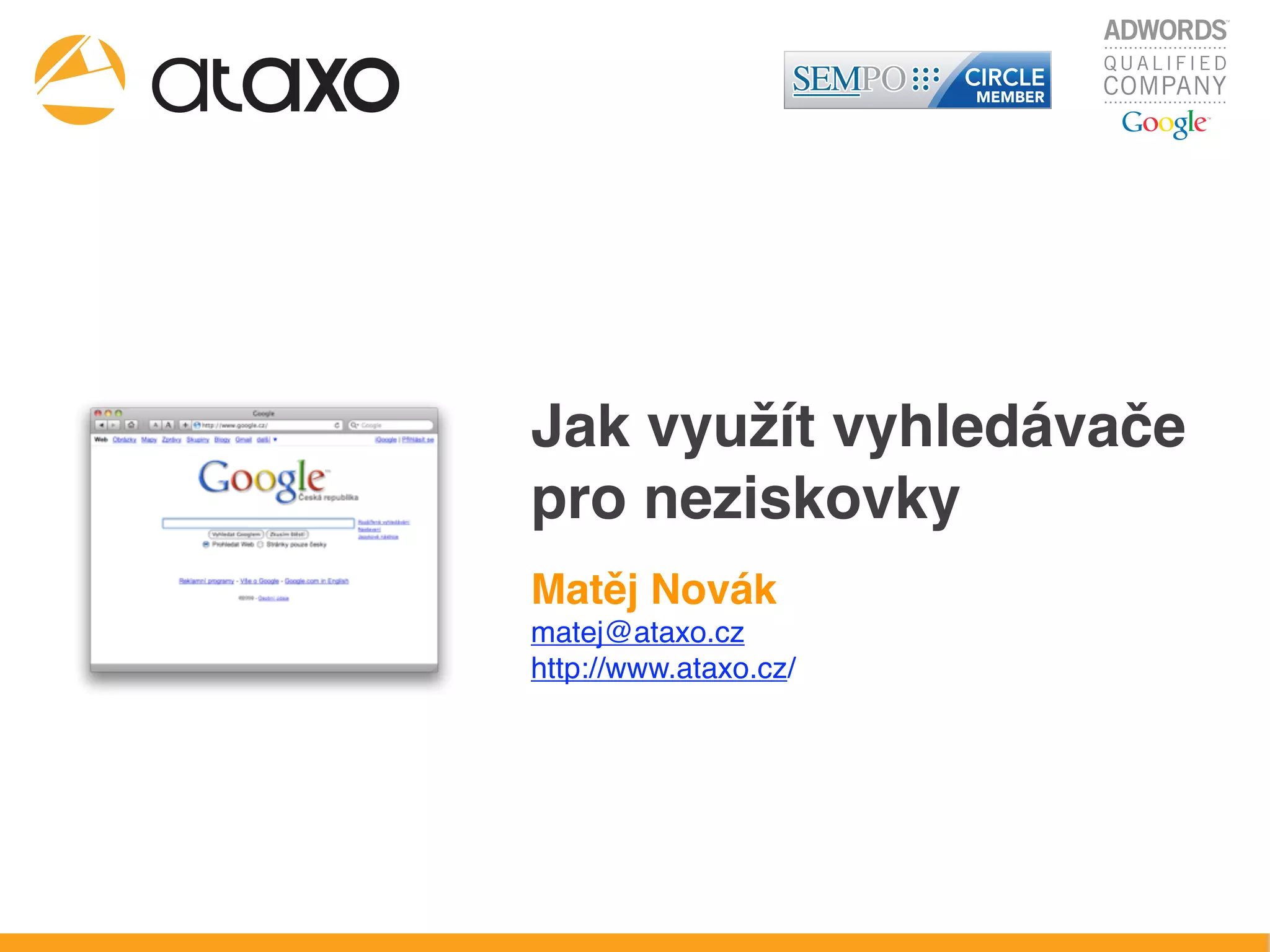 Matěj Novák - pro neziskovky | PPT