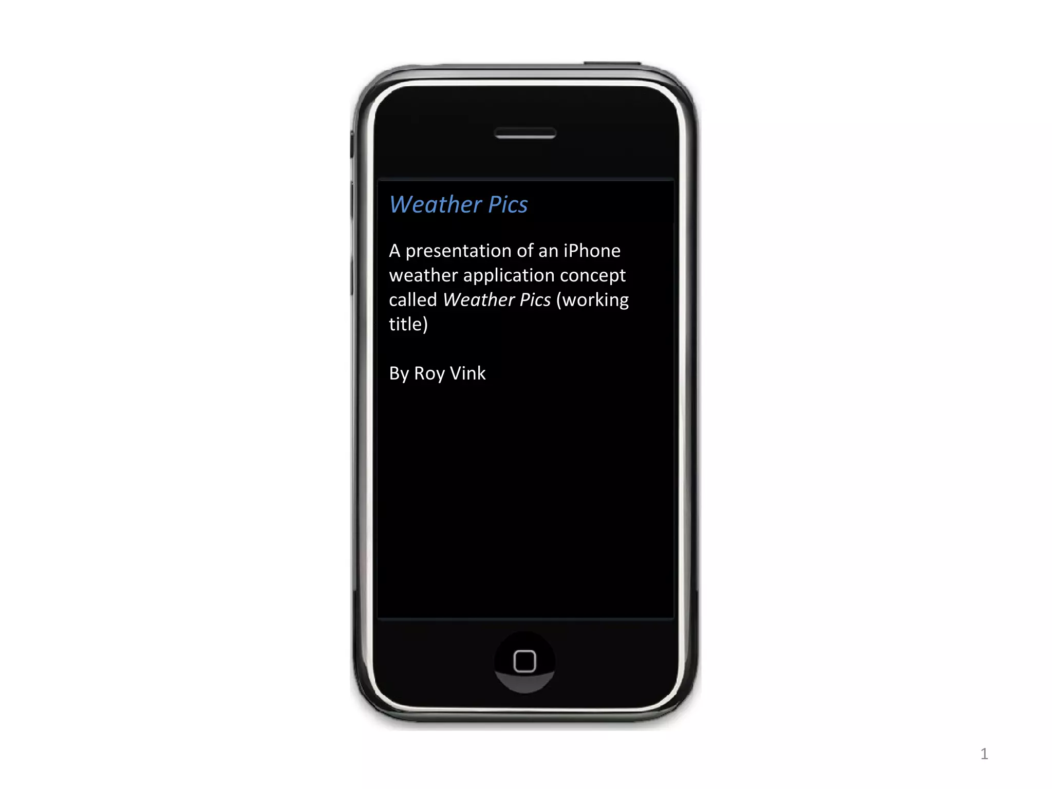 Free concept for iPhone Weather App | PPT